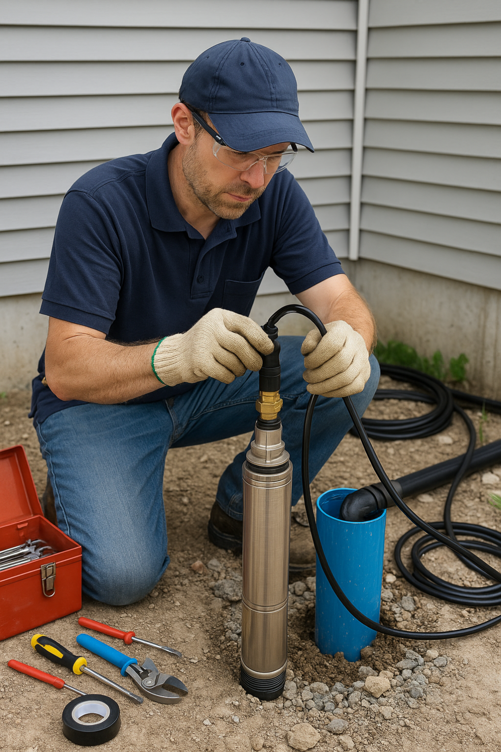 submersible pump installation